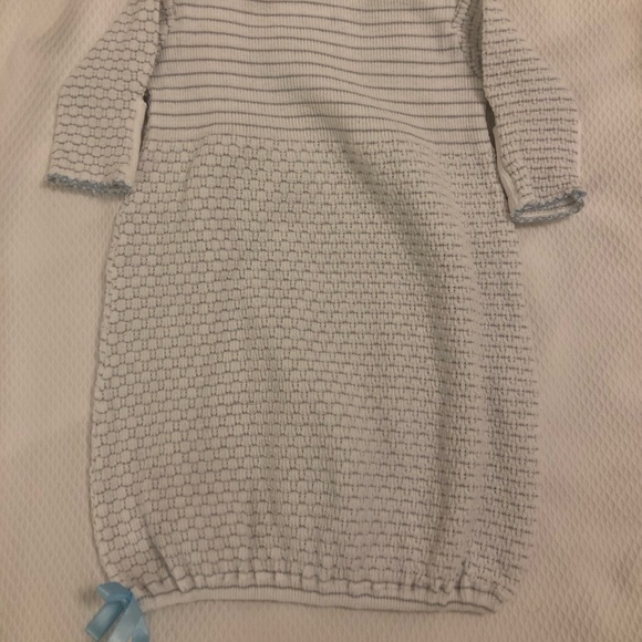 Paty | One Pieces | Paty Gown Grey White With Blue Tie Size Newborn ...